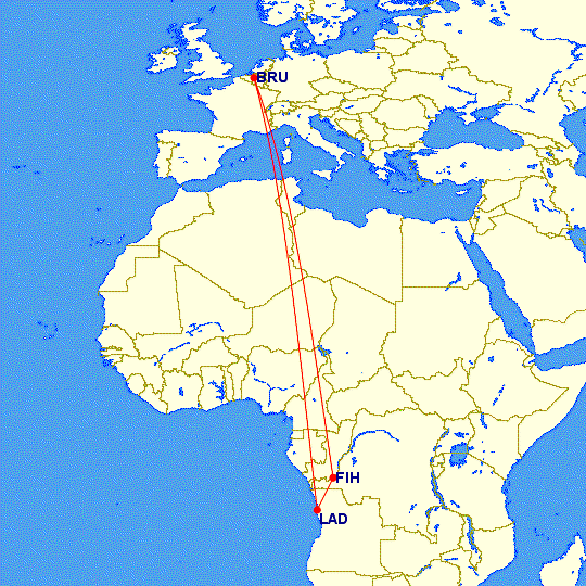 Brussels Airlines' Very Long Flight To Luanda - One Mile at a Time