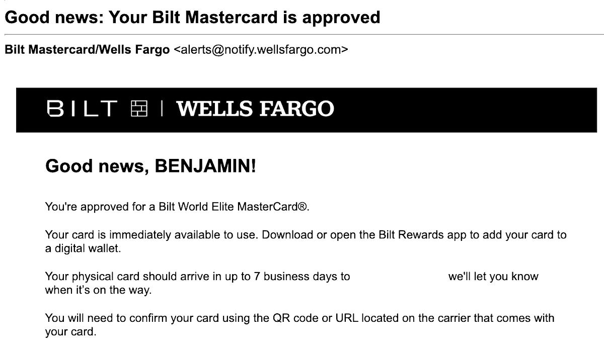 My Bilt Mastercard Application Experience (Approved!) - One Mile at a Time