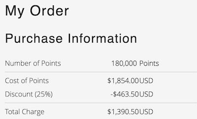 Choice Privileges Selling Points For 25% Off - One Mile at a Time