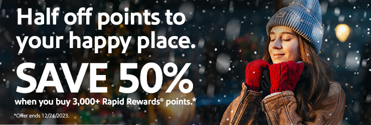 Buy Southwest Rapid Rewards Points For 50% Off (1.5 Cents Per Point ...