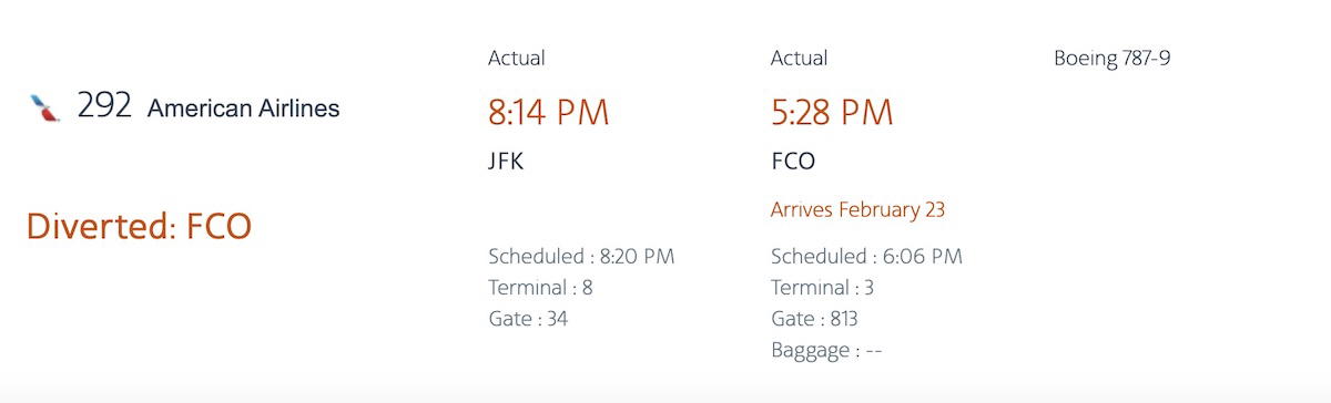 Mess: American Boeing 787 Diverts Over Non-Credible Bomb Threat - One ...