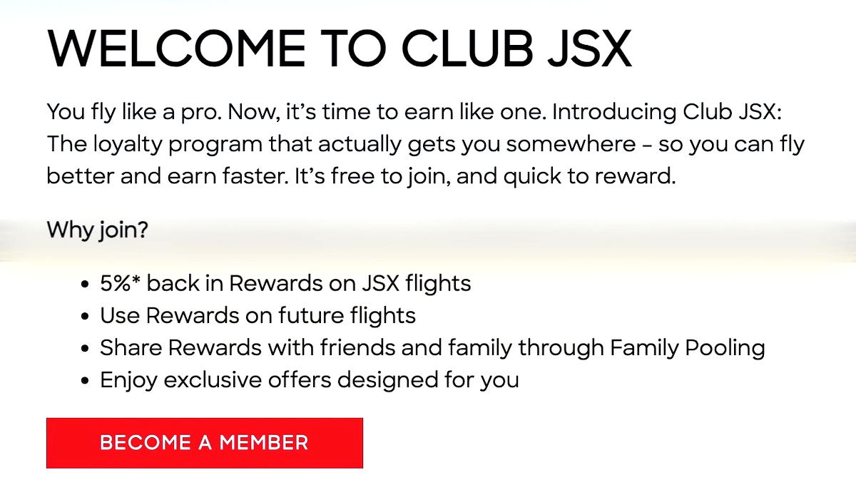 Club JSX: New Loyalty Program With 5% Rewards, Family Pooling, And More - One Mile at a Time
